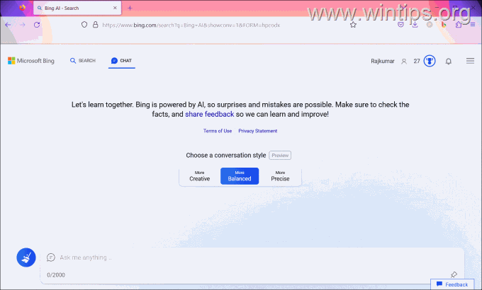 如何在 Edge、Chrome 和 Firefox 中使用 Bing AI 聊天。 - All Things Windows
