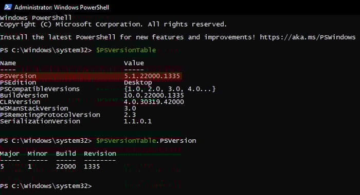 3 εύκολοι τρόποι για να ελέγξετε την έκδοση PowerShell - All Things Windows