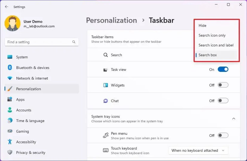 Cómo cambiar el diseño de búsqueda en la barra de tareas en Windows 11 - All Things Windows