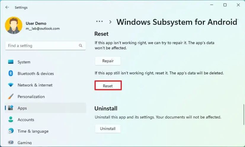 Cómo restablecer WSA para solucionar problemas en Windows 11 - All Things Windows