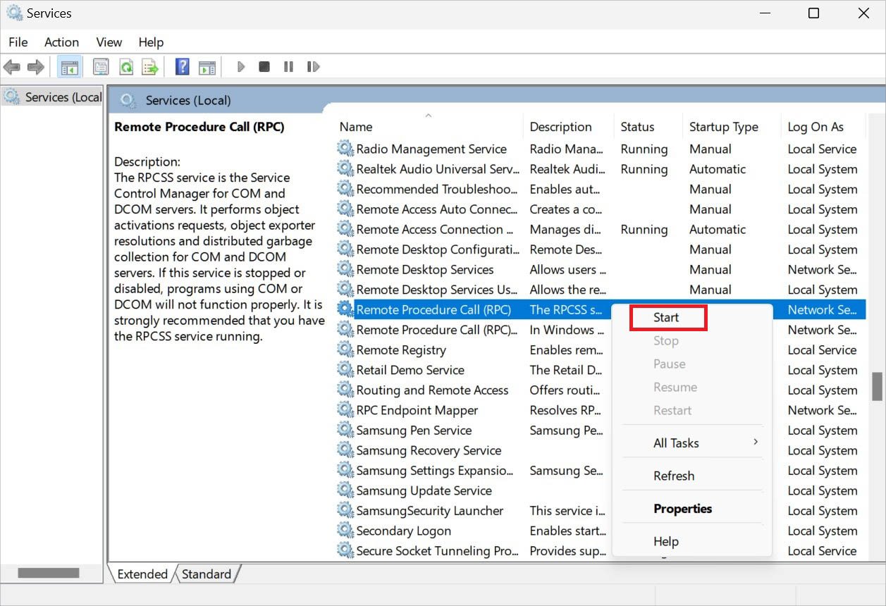 Solución: el servidor RPC no está disponible - All Things Windows
