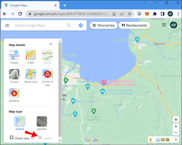 Cómo desactivar las etiquetas en Google Maps - All Things Windows