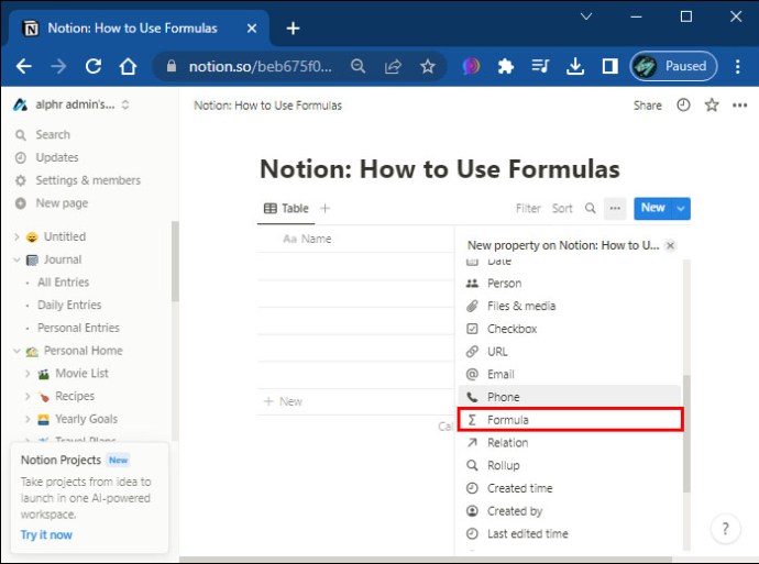 Cómo usar fórmulas en Notion - All Things Windows