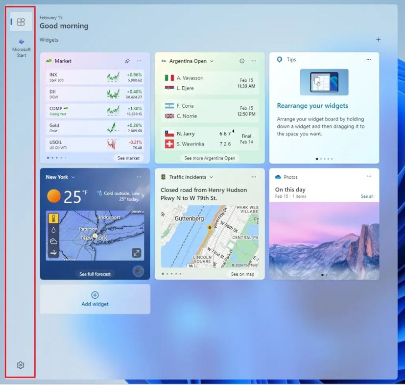Windows 11 rediseña el panel de widgets (compilación 26090) - All ...