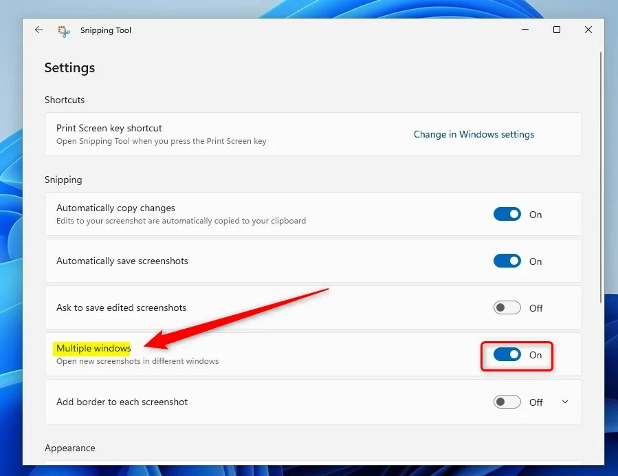 Comment activer ou désactiver les outils de capture dans plusieurs fenêtres de Windows 11 - All ...