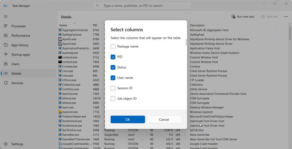 Comment ajouter ou supprimer des colonnes dans le Gestionnaire des tâches sous Windows 11 - All ...