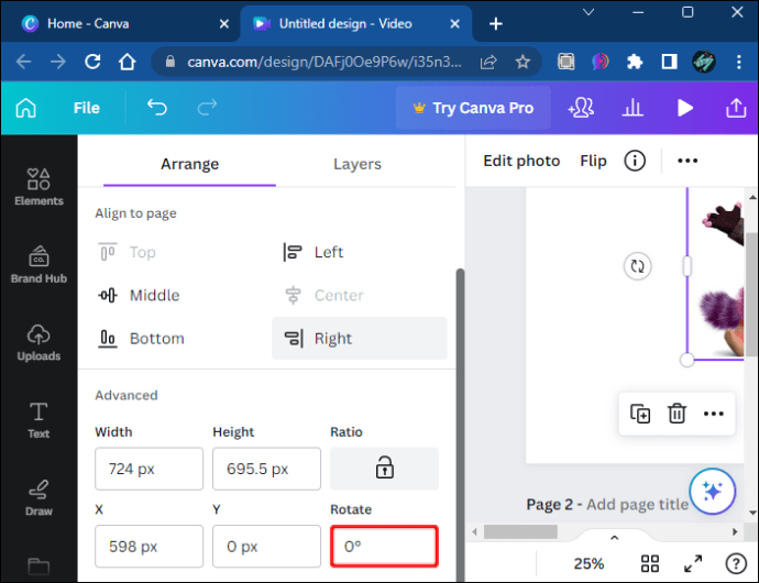 Comment faire pivoter une image dans Canva - All Things Windows