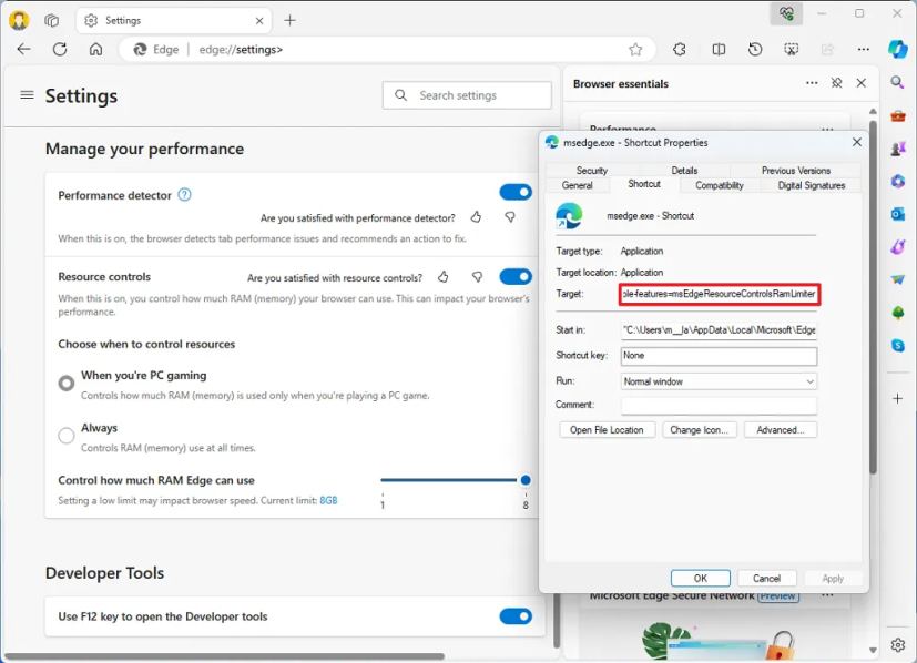 Vous pouvez définir l'utilisation exacte de la RAM pour Microsoft Edge afin de réduire les ...