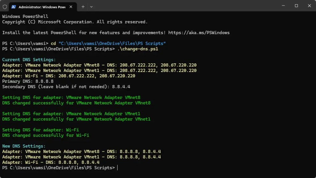Script PowerShell pour modifier le DNS sous Windows 10 et 11 - All Things Windows