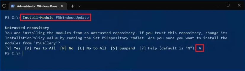 Cara menginstal pembaruan Windows 10 menggunakan PowerShell - All Things Windows
