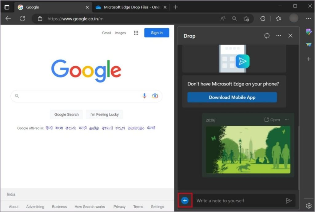Cara Berbagi File Menggunakan Fitur Drop Edge Browser - All Things Windows