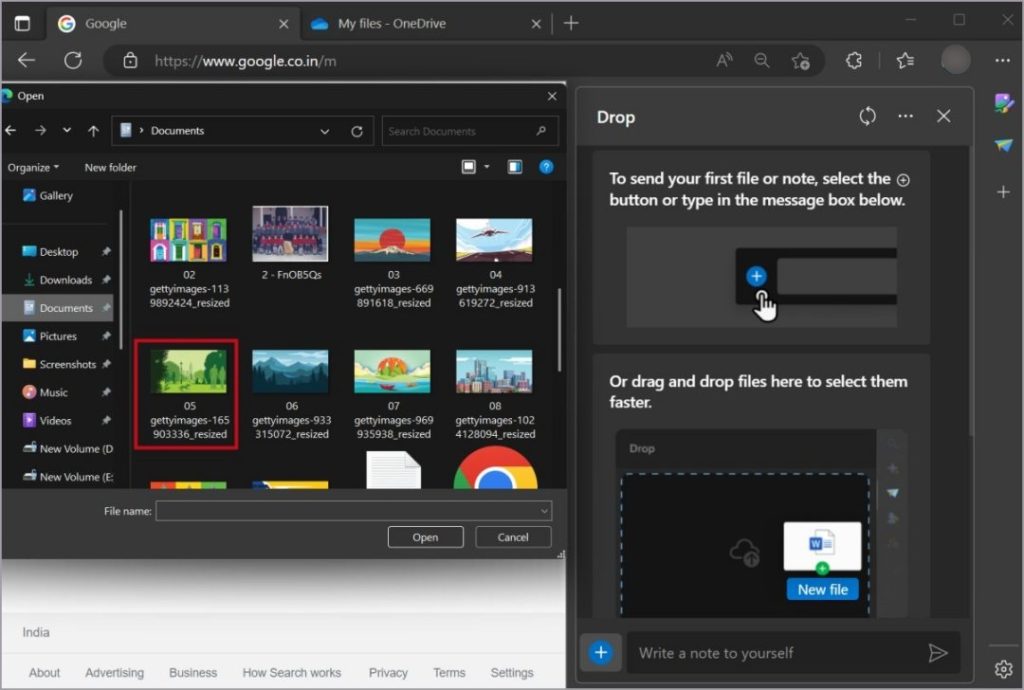 Cara Berbagi File Menggunakan Fitur Drop Edge Browser - All Things Windows