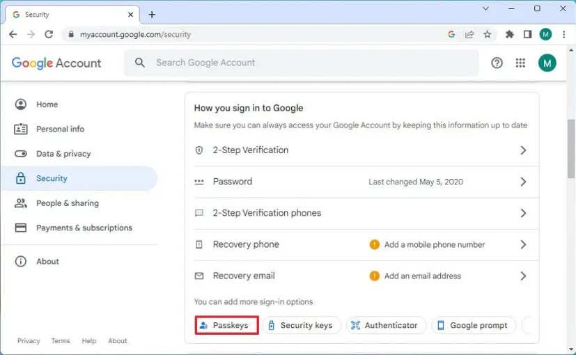 Cara membuat Passkey di Akun Google - All Things Windows