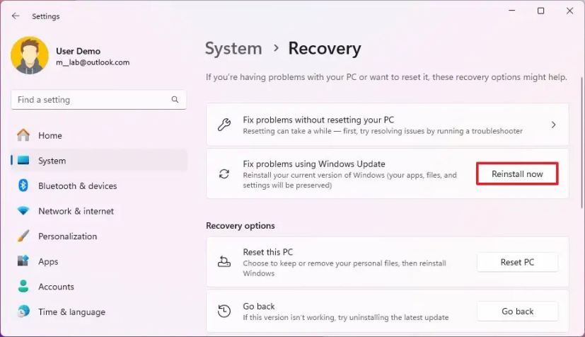 Cara cepat memperbaiki masalah sistem menginstal ulang Windows 11 - All Things Windows