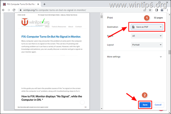 Cara Menyimpan Halaman Web sebagai PDF di Chrome, Firefox & EDGE. - All ...