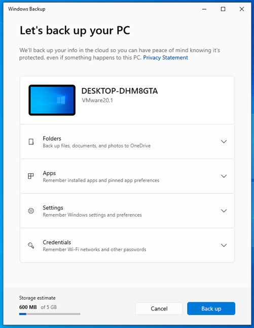 Cara membuat cadangan dengan aplikasi Windows Backup yang baru - All Things Windows