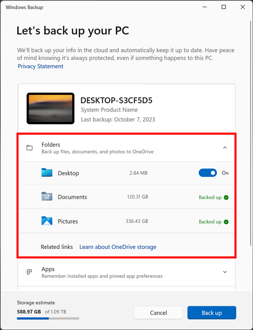 Cara membuat cadangan dengan aplikasi Windows Backup yang baru - All Things Windows