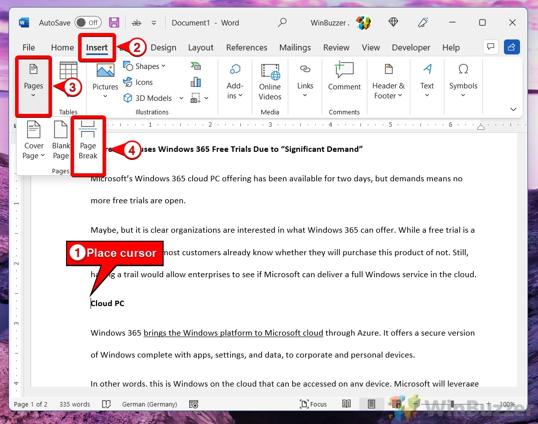 Cara Menyisipkan dan Menghapus Page Breaks di Word - All Things Windows