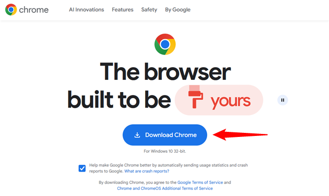 Cara mengunduh Chrome 32-bit atau 64-bit - All Things Windows