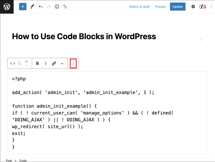 Come utilizzare i blocchi di codice in WordPress - All Things Windows