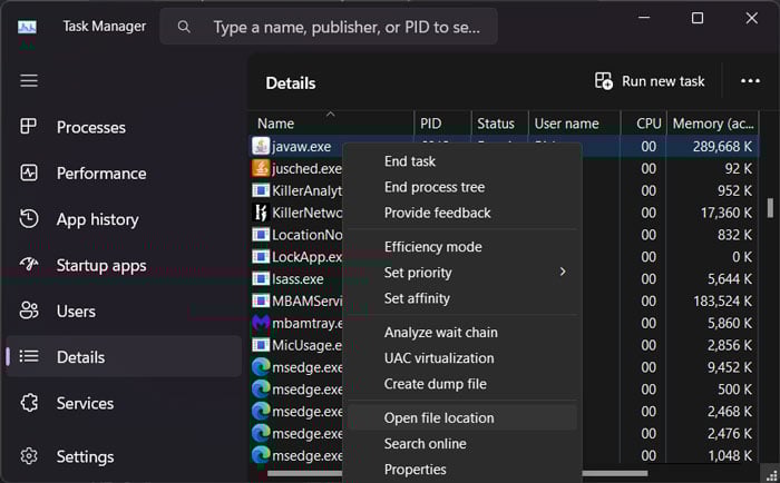 OpenJDK プラットフォーム バイナリの高い CPU 使用率を修正する 6 つの方法 - All Things Windows