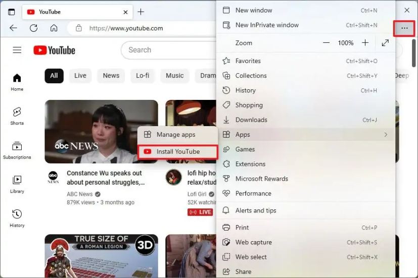 Cara memasang apl web YouTube pada Windows 11, 10 - All Things Windows