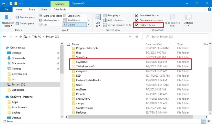 Hoe verborgen bestanden op Windows 10 te tonen - All Things Windows