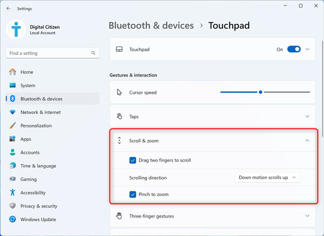 Hoe u de muis-en touchpad-scroll-richting kunt wijzigen in Windows 11 - All Things Windows