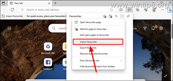 Hvordan sikkerhetskopiere og gjenopprette EDGE-favoritter (bokmerker). - All Things Windows