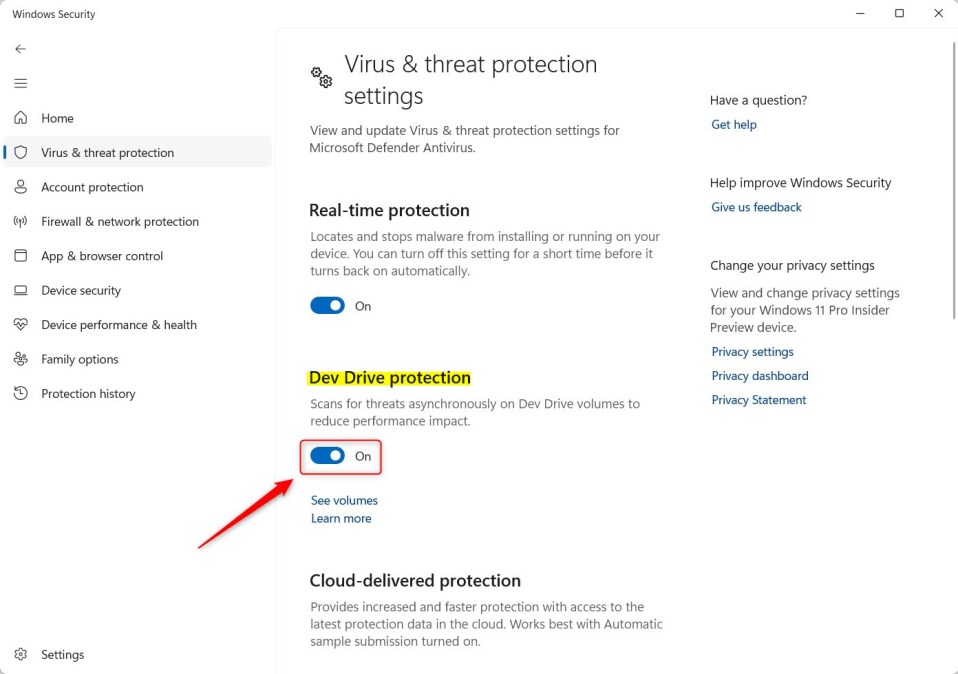 Jak włączyć lub wyłączyć ochronę Dev Drive w systemie Windows 11 - All Things Windows
