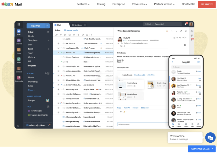 Zoho Mail so với Gmail - All Things Windows